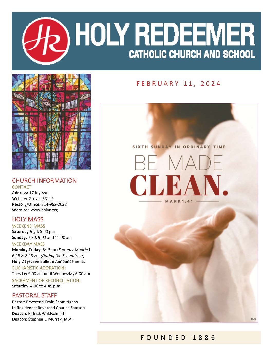 Sunday Bulletin 8/2/2020 - Holy Redeemer Catholic Church